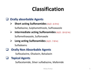 Sulphonamides Pharmacology For Pharmacy students | PPTX