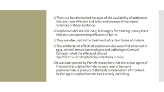 Sulphonamides | PPTX