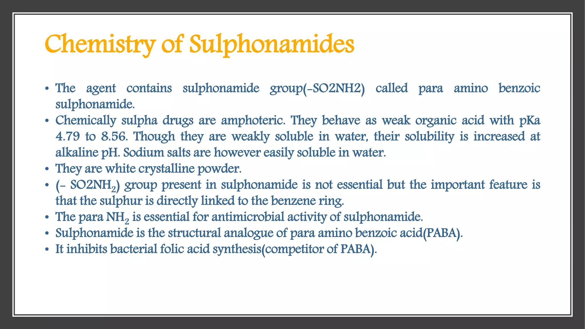 Sulphonamides and Sulfone | PPTX