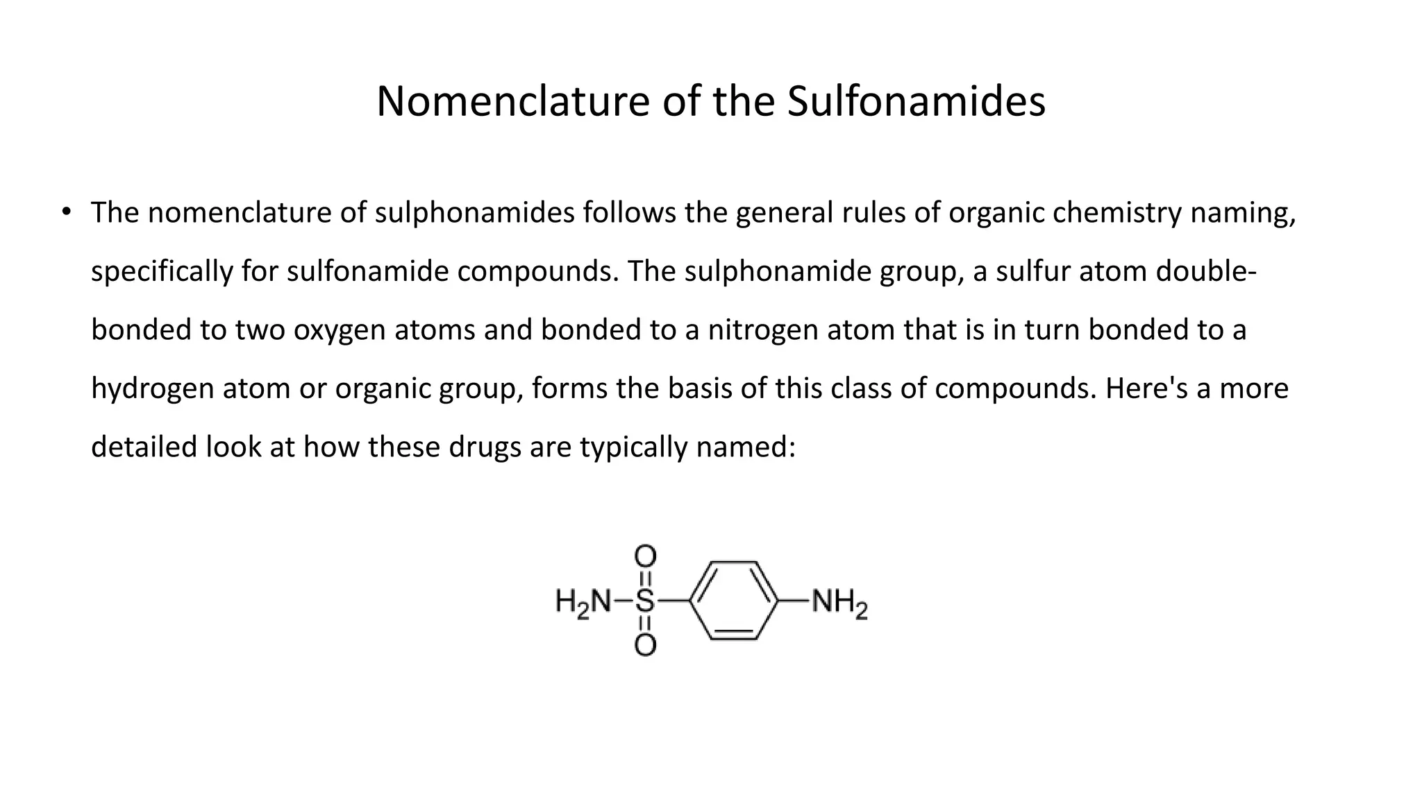 Sulphonamides, Medicinal Chemistry-III, | PPTX