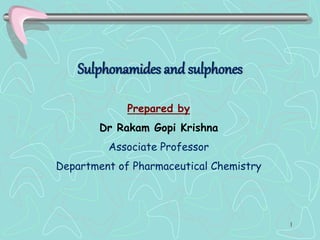 Sulphonamides.ppt B.Pharm and Pharm.D Mc | PPT