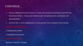 Sulphonamides presentation of Pharmaceutical Chemistry | PPT