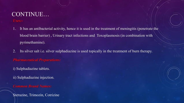 Sulphonamides presentation of Pharmaceutical Chemistry | PPT