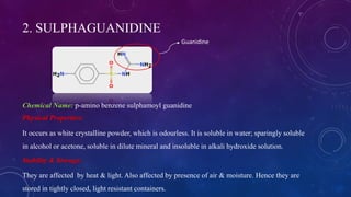 Sulphonamides presentation of Pharmaceutical Chemistry | PPT