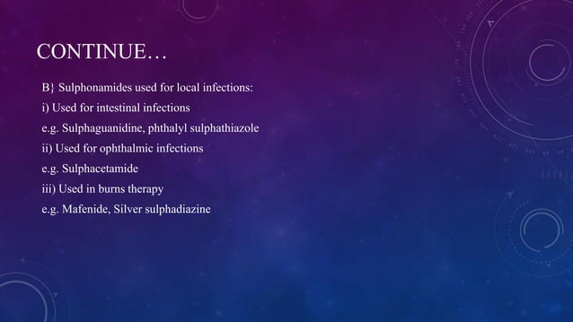 Sulphonamides presentation of Pharmaceutical Chemistry | PPT