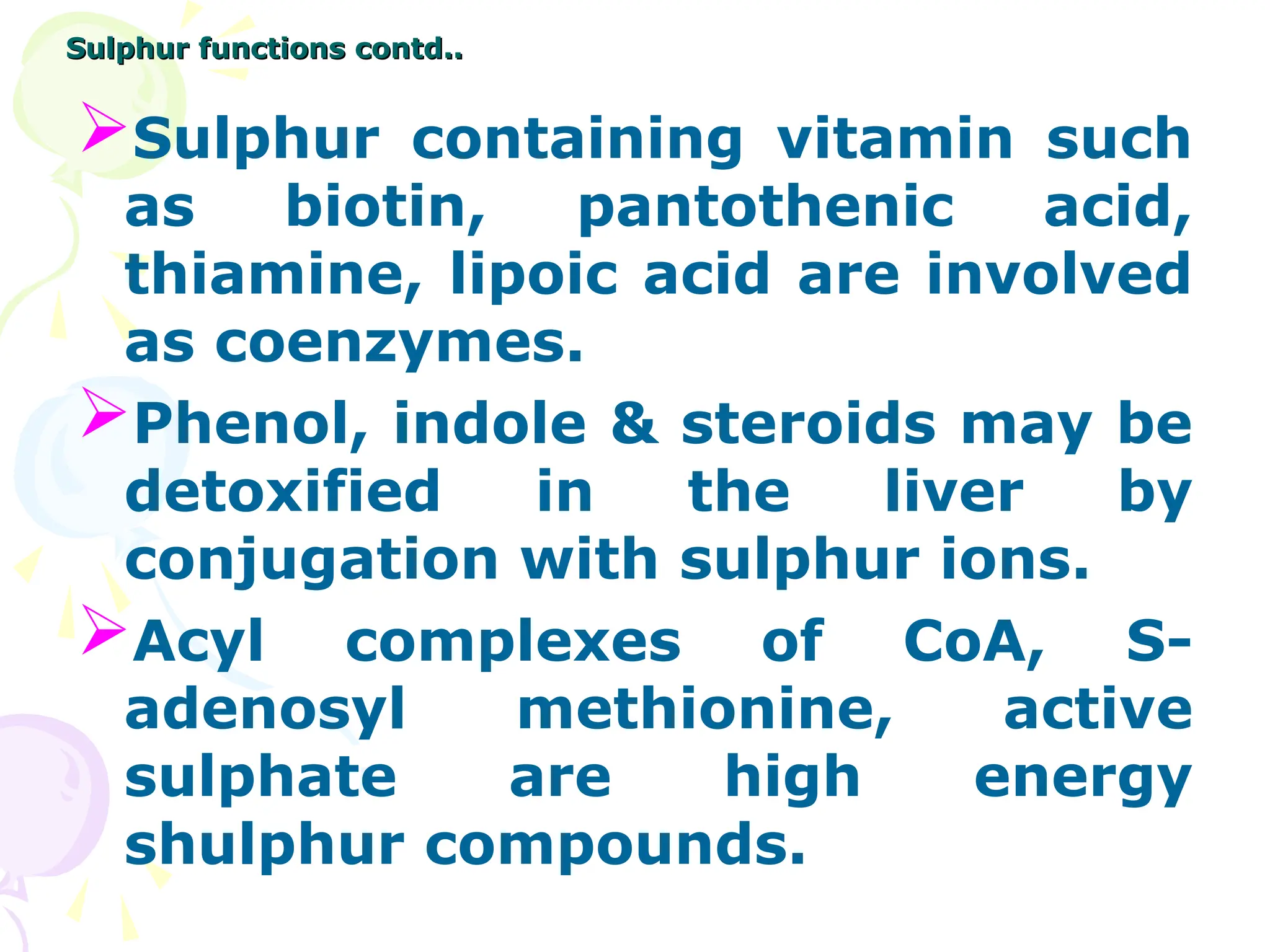 mineral metabolism sulphur a rare mineral deficiency | PPT