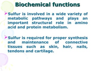 mineral metabolism sulphur a rare mineral deficiency | PPT
