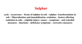 Sulphur soil science 6th sem 2025 ..pptx