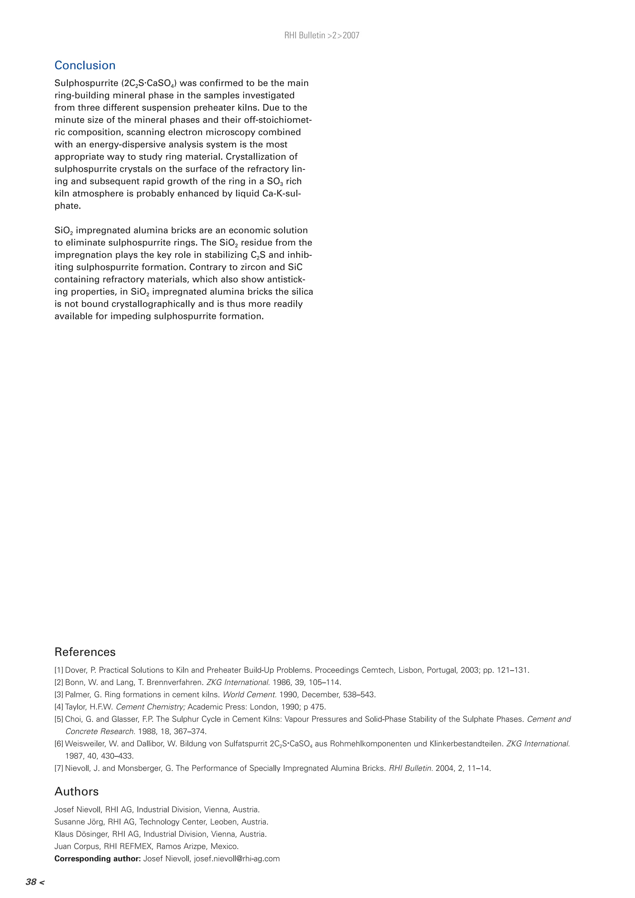 Sulphur spurrite-and-rings-in-cement-kilns-pdf | PDF
