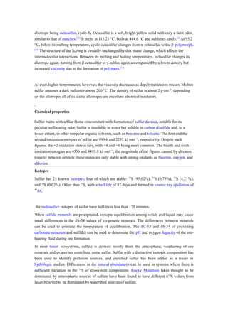 Sulphur containing anions | DOC