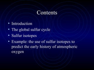 SULPHUR CYCLE Biogeo chemical cycle...... | PPT