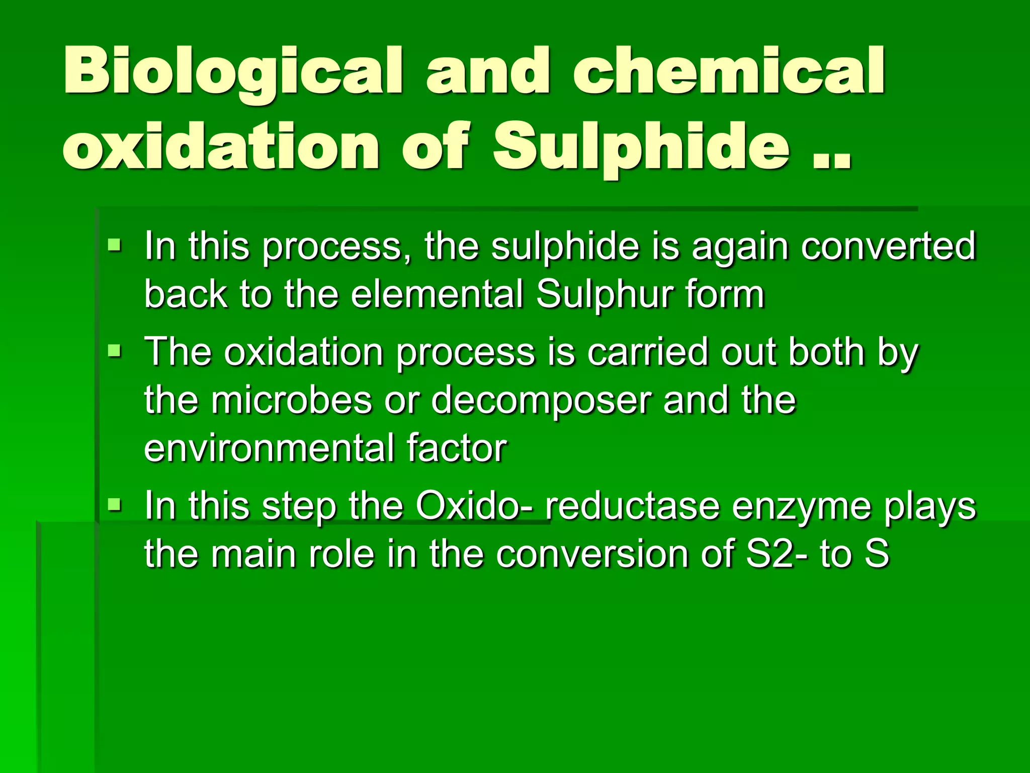 Sulphur cycle | PPT