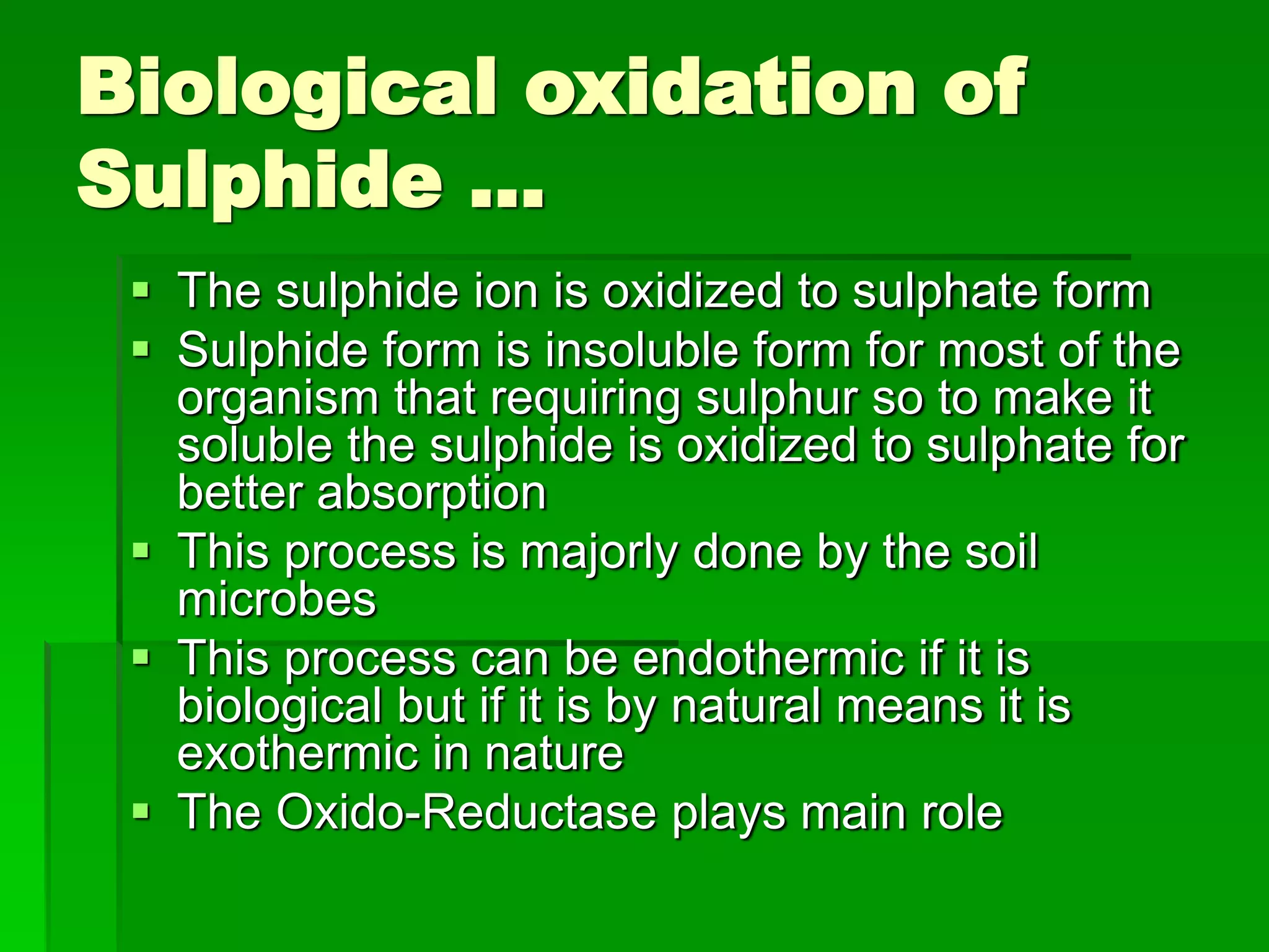 Sulphur cycle | PPT