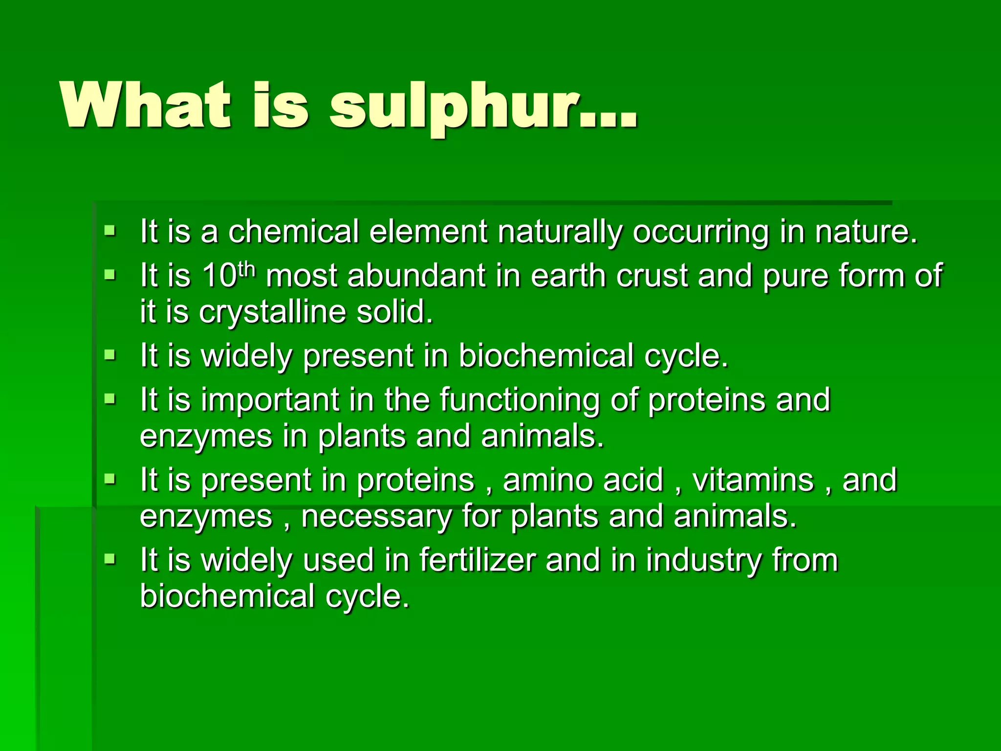 Sulphur cycle | PPT