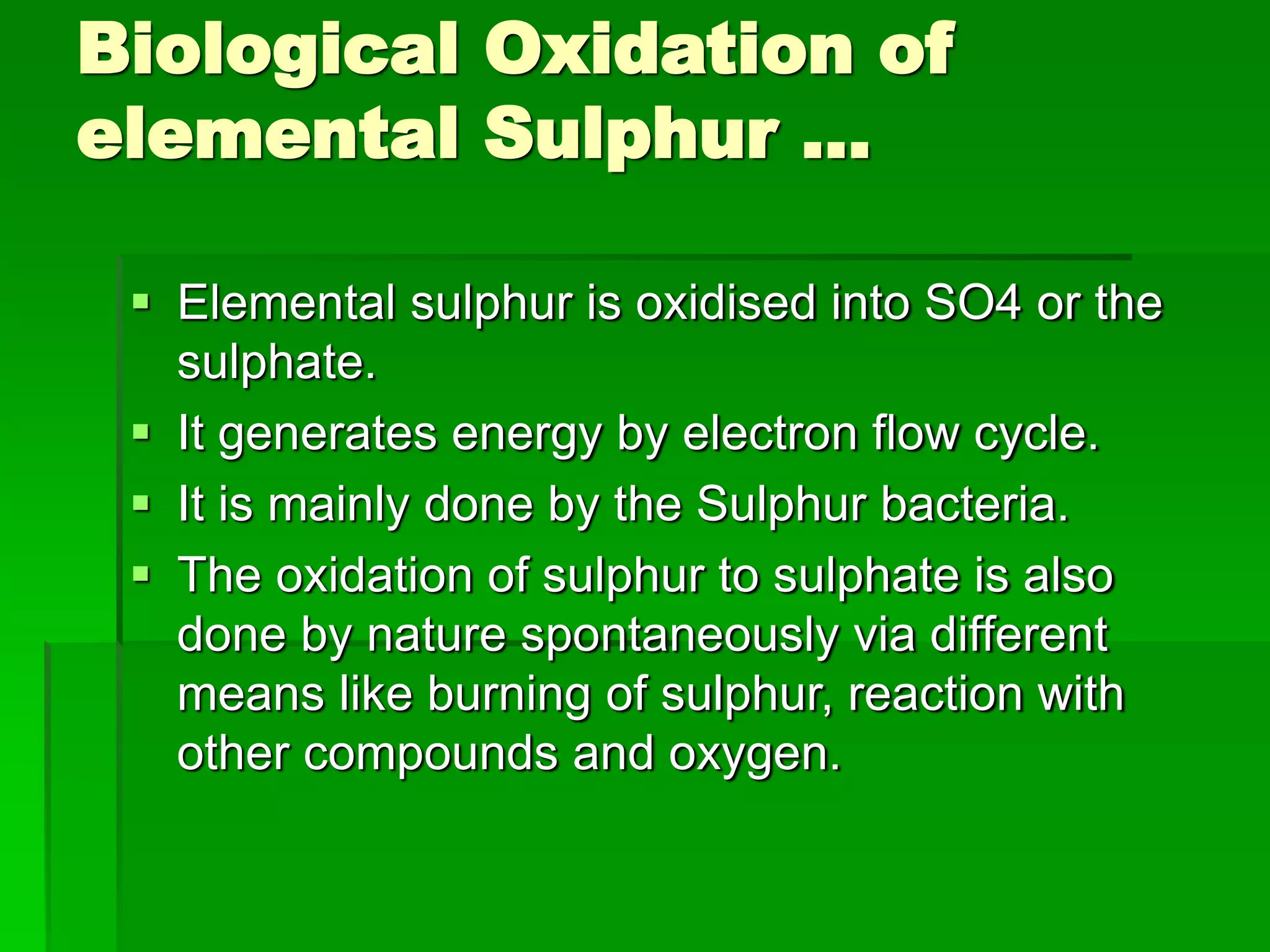 Sulphur cycle | PPT