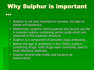 Sulphur cycle | PPT