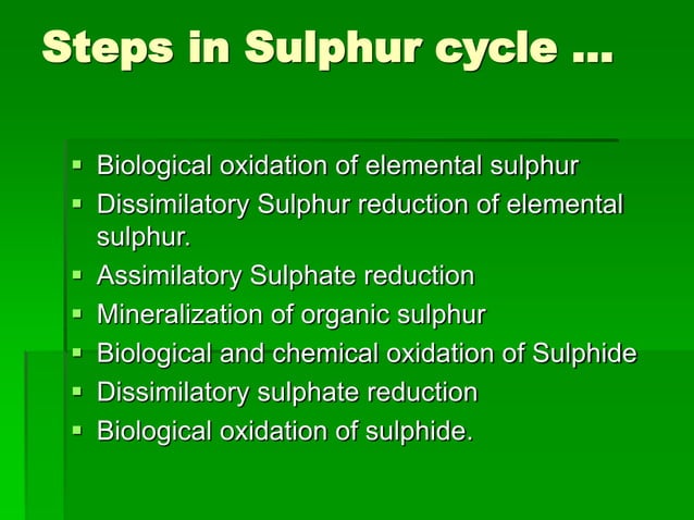 Sulphur cycle | PPT