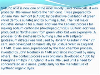 Sulphuric acid | PPT