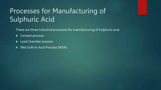Sulphuric Acid plant presentation which help to learn something new | PPT