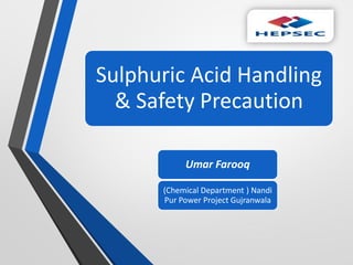 Sulphuric acid handling & safety precausion | PDF