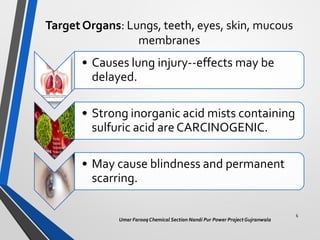 Sulphuric acid handling & safety precausion | PDF