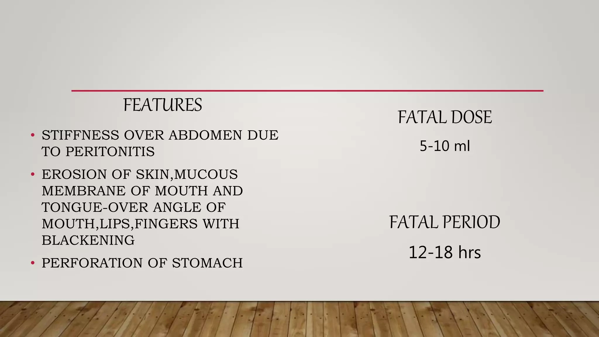 Sulphuric acid poisoning | PPTX