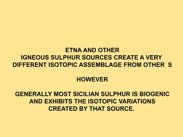 SULPHUR ISOTOPES & STRATIGRAPHY | PPTX | Chemistry | Science