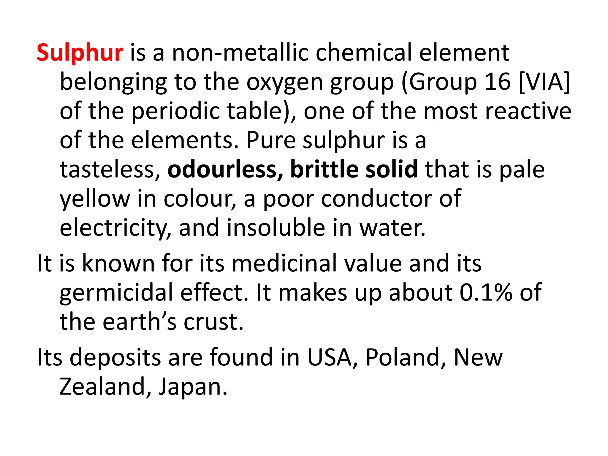 SULPHUR [mod1).pptx_*hhhhhhhhhhhhhhhhhhh | PPT