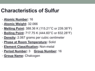 Sulfur Melting Point