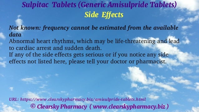 Sulpitac Tablets (Generic Amisulpride Tablets) | PDF
