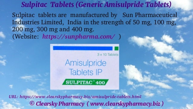 Sulpitac Tablets (Generic Amisulpride Tablets) | PDF