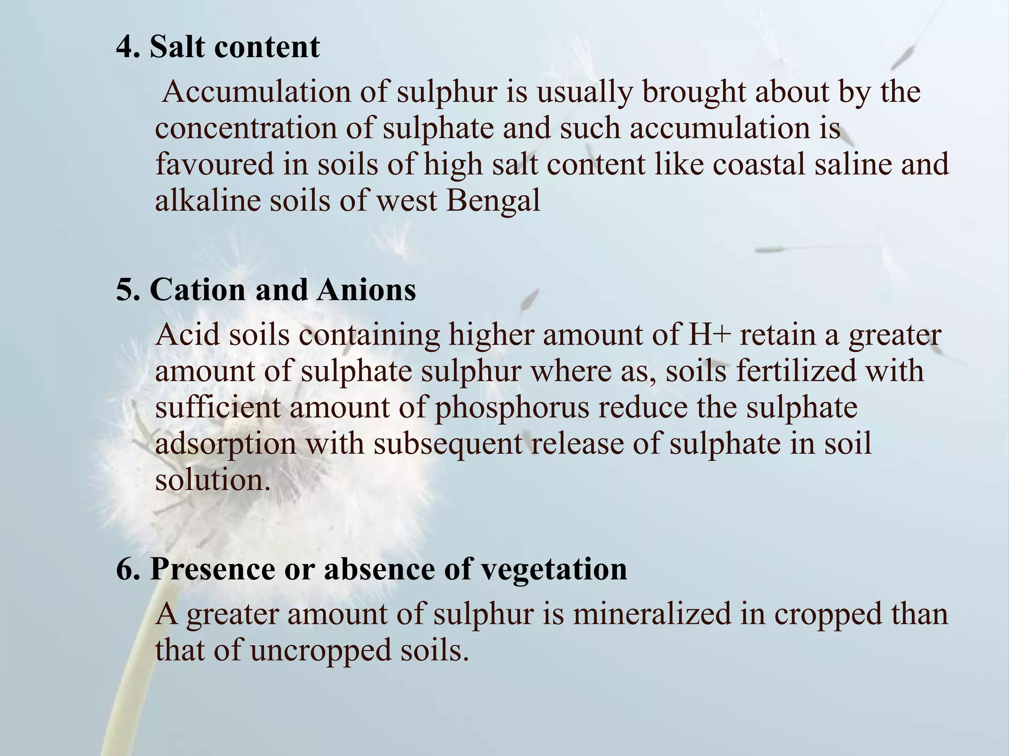 Sulfur Transformation | PPTX