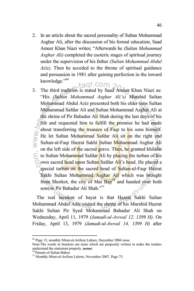 Sultan Mohammad Asghar Ali - Life & Teachings | PDF