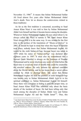 Sultan Mohammad Asghar Ali - Life & Teachings | PDF