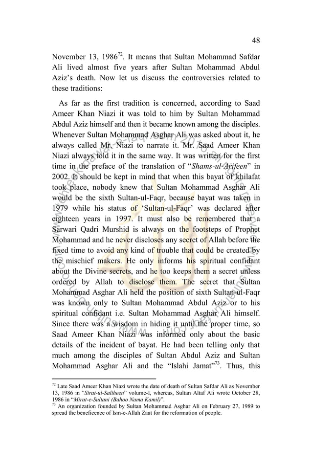 Sultan Mohammad Asghar Ali - Life & Teachings | PDF