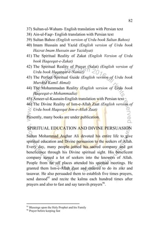 Sultan Mohammad Asghar Ali - Life & Teachings | PDF