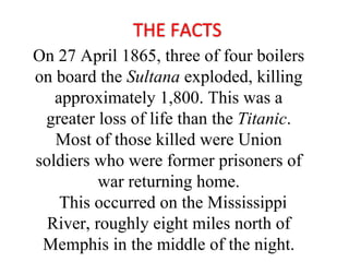 The Greatest Maritime Disaster in U.S. History! | PPTX | Cruises ...
