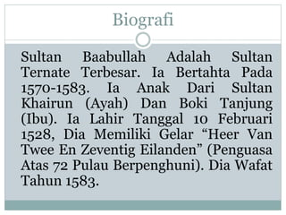 Sultan baabullah | PPTX