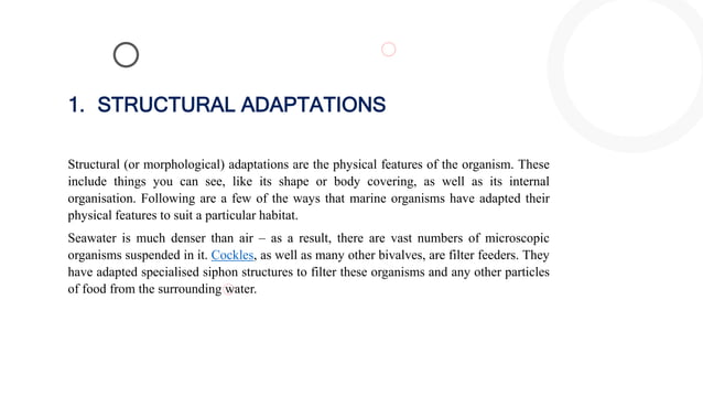 ADAPTATION OF MARINE ORGANISMS TO DIFFERENT ENVIRONMENT | PPTX ...