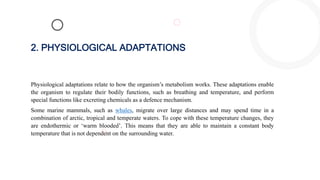 ADAPTATION OF MARINE ORGANISMS TO DIFFERENT ENVIRONMENT | PPTX