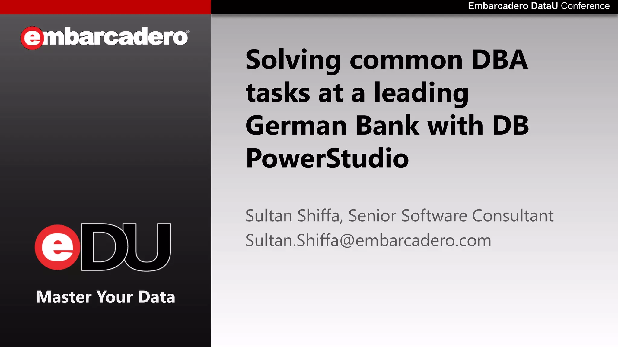Case Study: Solving Common Oracle DBA Tasks at a leading German Bank | PPT