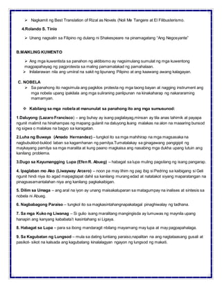 Panitikan sa panahon ng Republika | DOCX