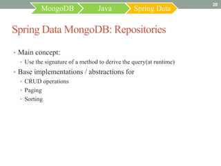 MongoDB + Java + Spring Data | PPT