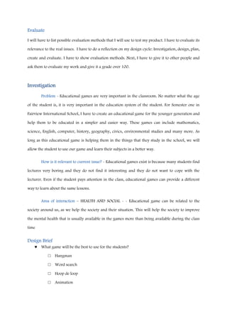 Game Design Cycle | PDF