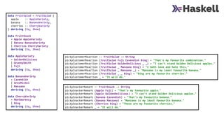 Sum and Product Types - The Fruit Salad & Fruit Snack Example - From F# ...
