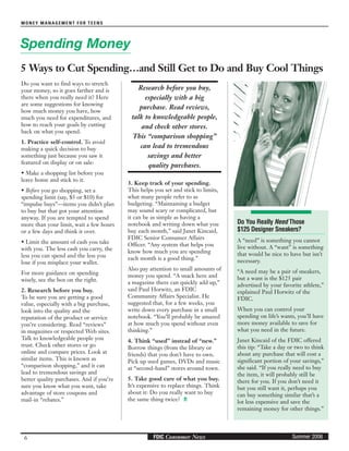 Smart Money: Money Management for Teens | PDF