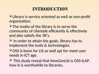 NewGenLibrary Automation Software for librtaries | PPT