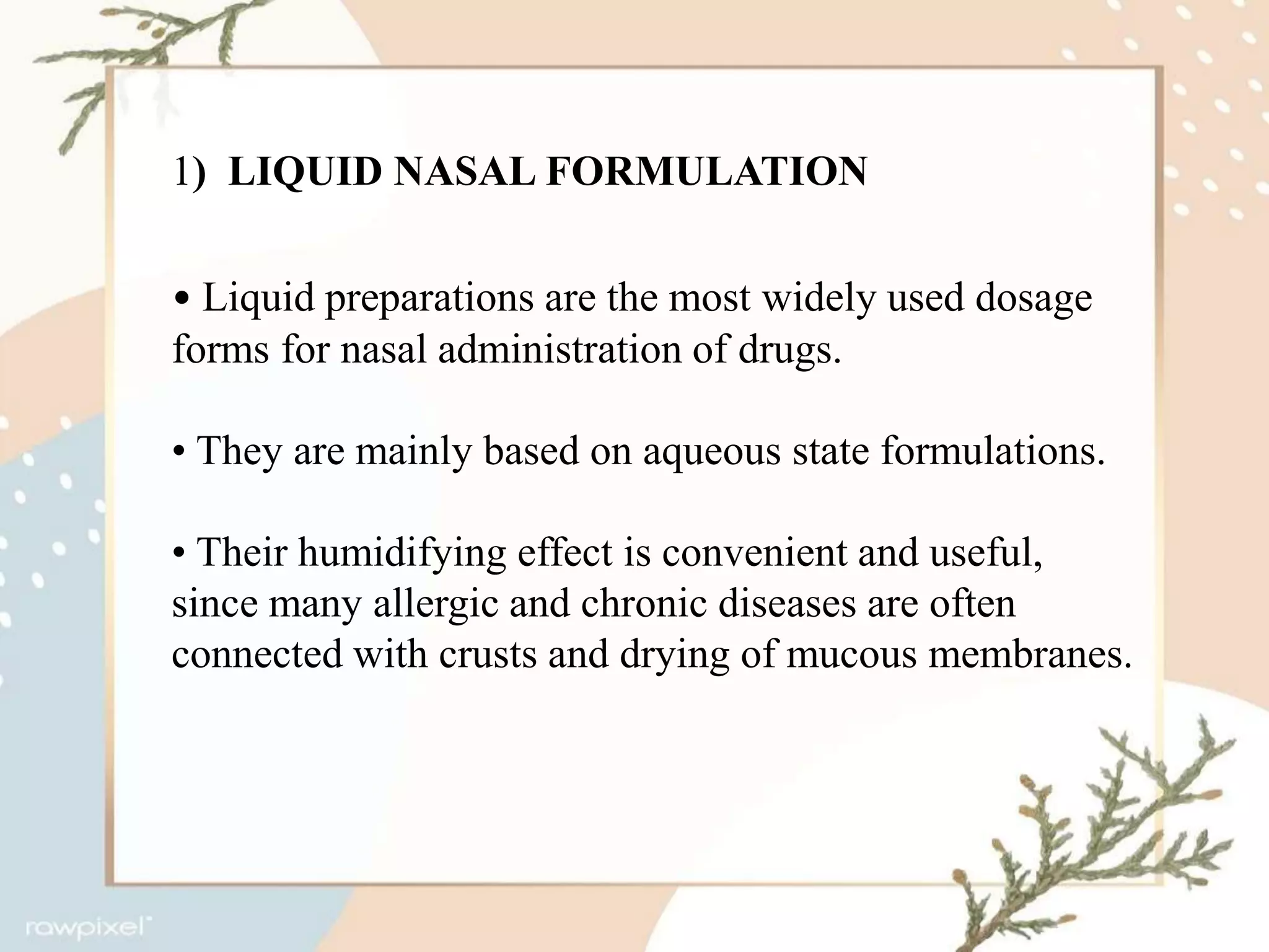 Intranasal drug delivery system | PPTX