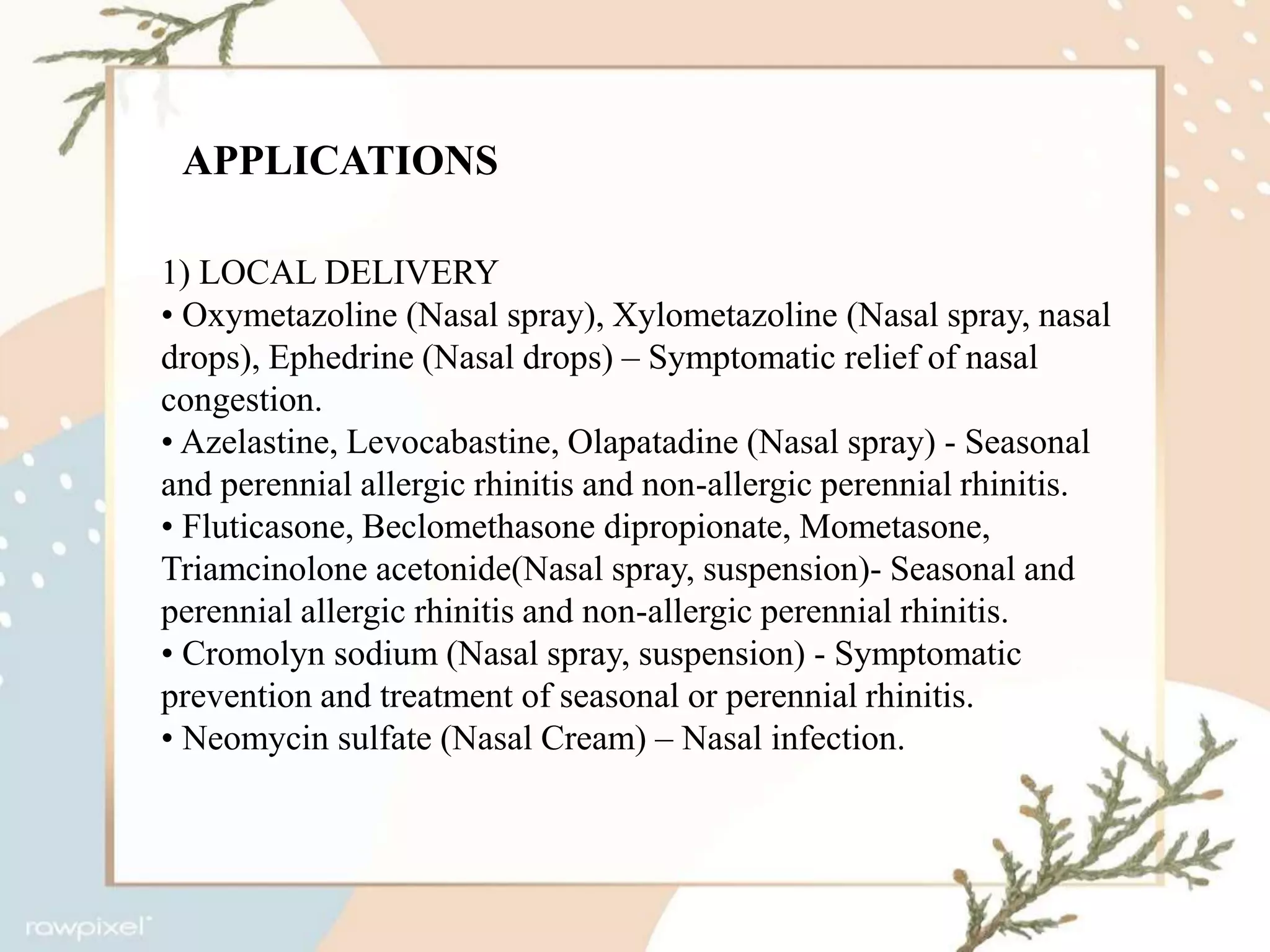 Intranasal drug delivery system | PPTX