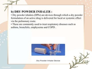 Intranasal drug delivery system | PPTX